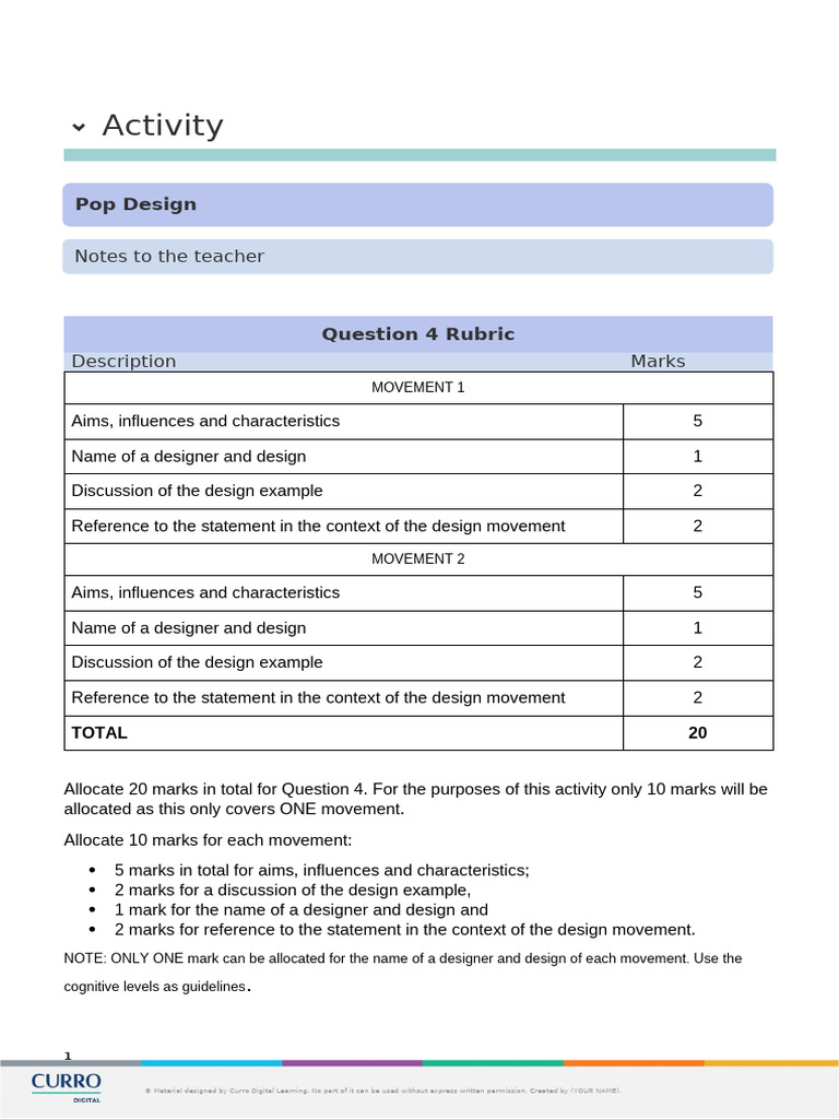 Topic 3 Pop Design - Activity | PDF | Cognition | Human Communication