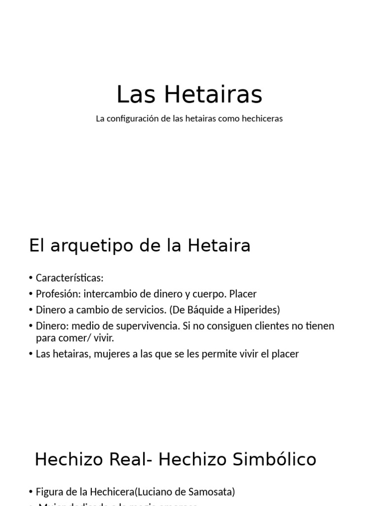 Hetairas: Hechiceras del Placer y Poder | PDF