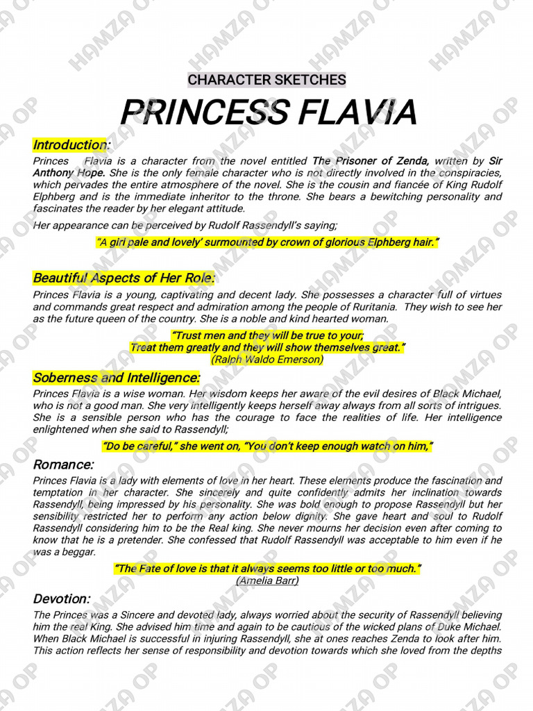 Xii - English Character Sketch & Essay | PDF