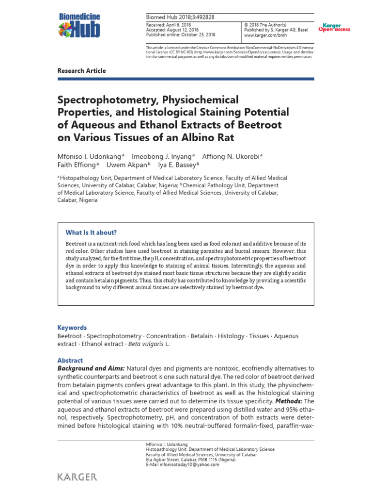 Beetroot colour estimation | PDF | Staining