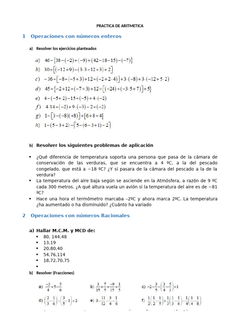 Practica 1.1 Arit | PDF