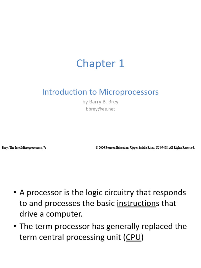 Introduction To Microprocessor | PDF | Central Processing Unit | Computer Program