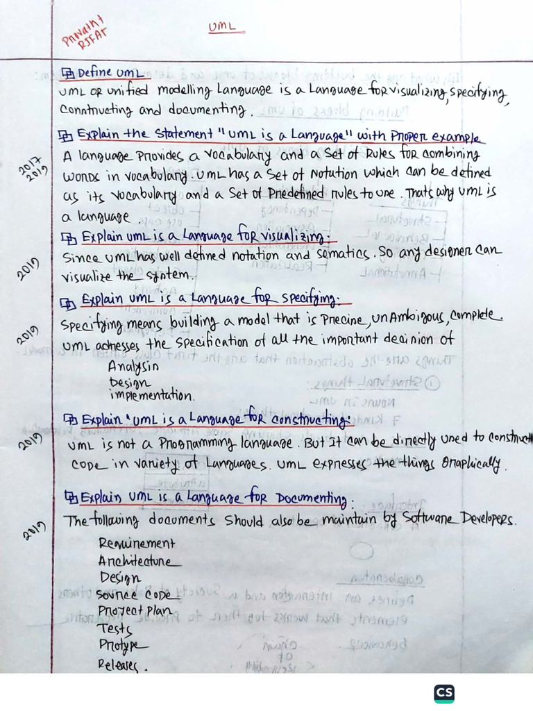 Imp Note From UML | PDF