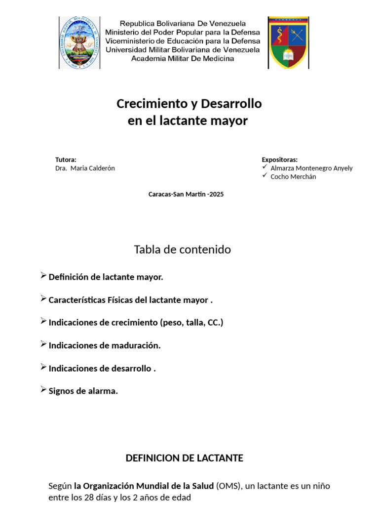 Crecimiento y Desarrollo del Lactante Mayor | PDF | Diente | Pie