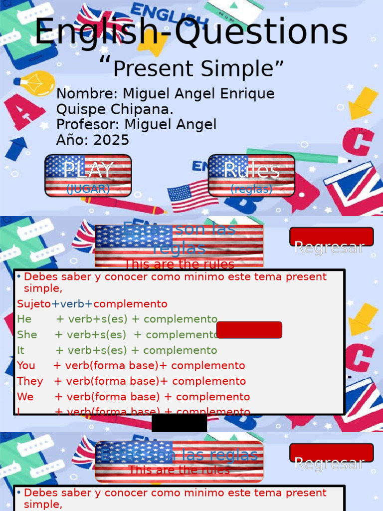 English-Questions-Present Simple | PDF