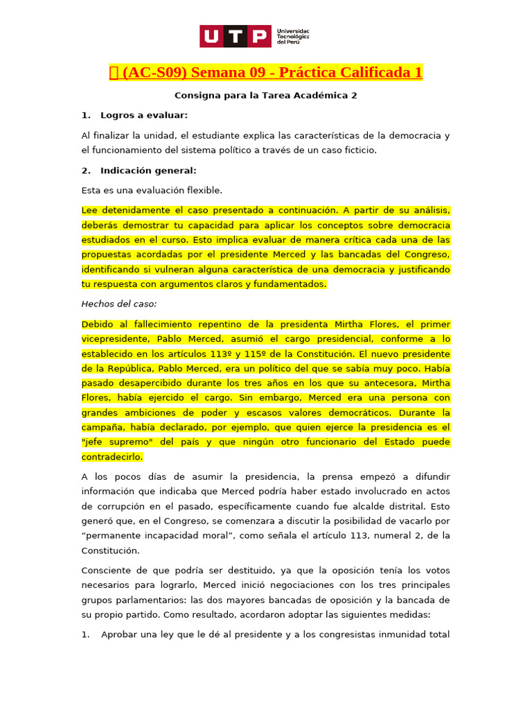 ? (AC-S09) Semana 09 - Práctica Calificada 1 (CIUDADANIA REFLEXION Y ETICA) - REVISADO | PDF ...
