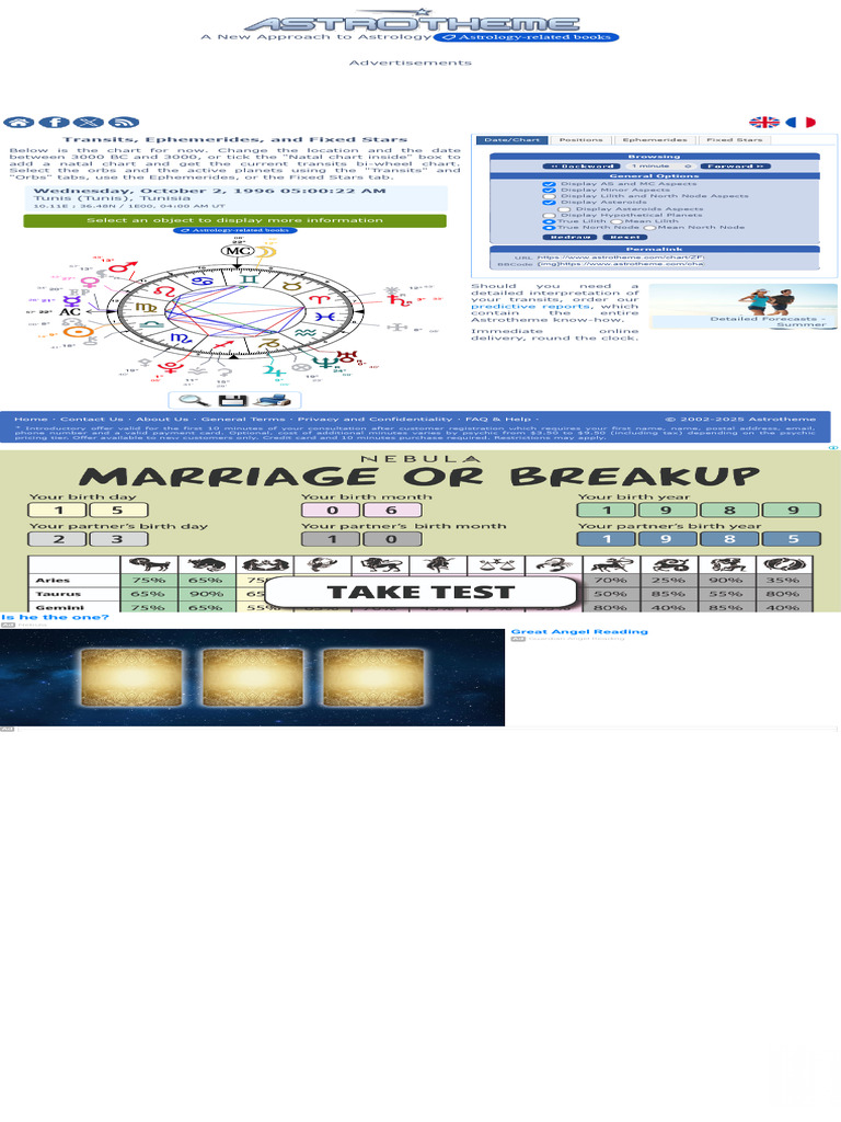Planetary Transits, Ephemerides and Fixed Stars | PDF | Horoscope ...