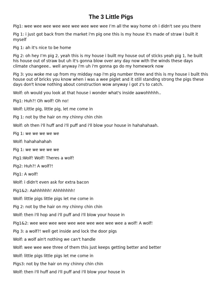 The 3 Little Pigs | PDF