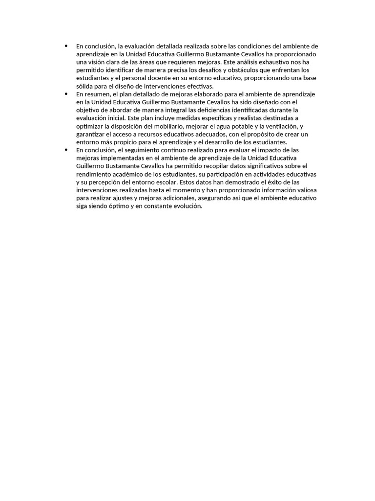 En Conclusión de Proyecto de Rosy | PDF