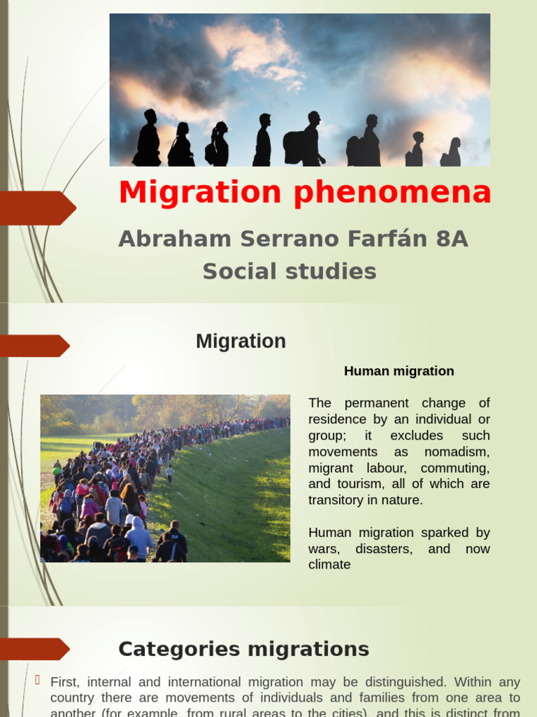 Migration Phenomena | PDF | Human Migration | Immigration
