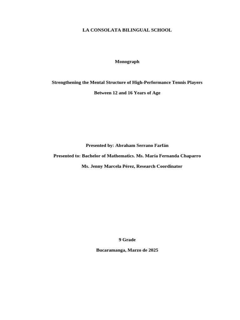 9 - Abraham Serrano Farfán - Monograph | PDF | Sports | Mind