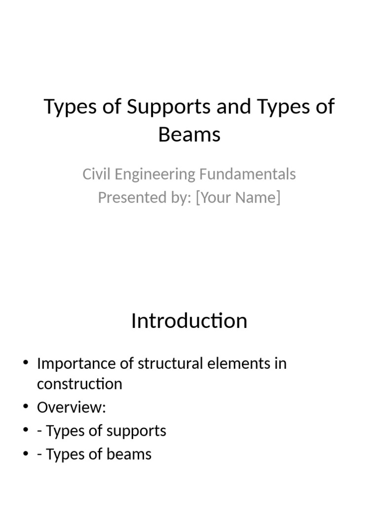Types of Beam Supports in Civil Engineering | PDF | Beam (Structure ...