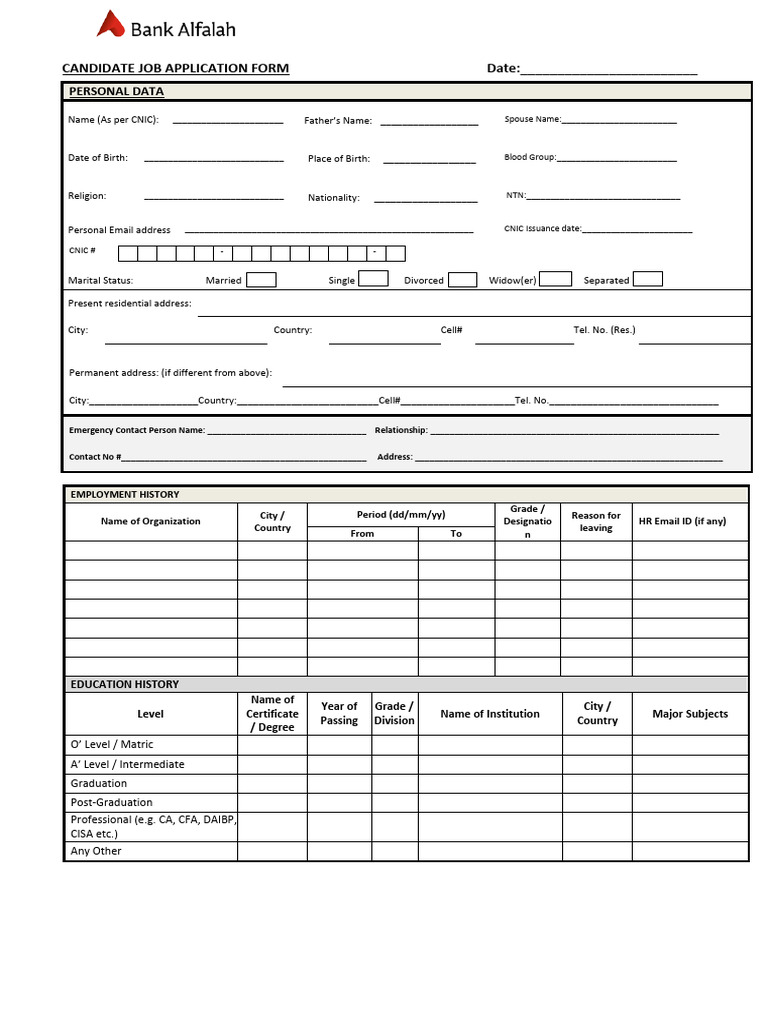 Candidate Job Application Form | PDF | Social Institutions | Justice