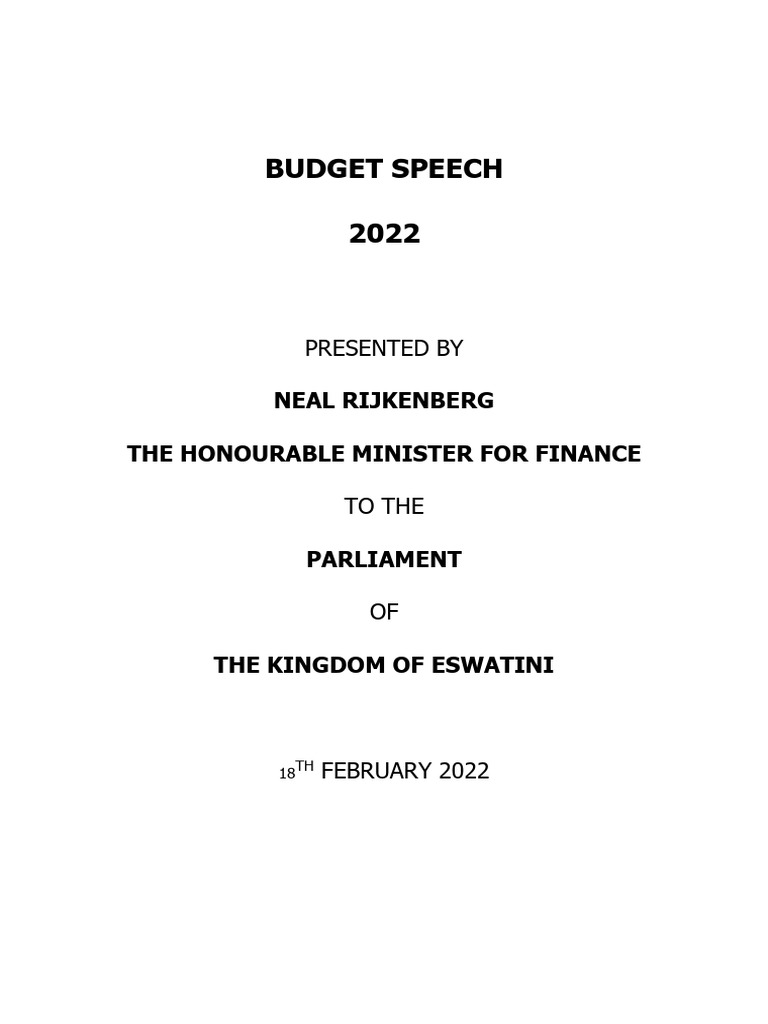 Budget Speech 2022 FINAL | PDF | Inflation | Monetary Policy