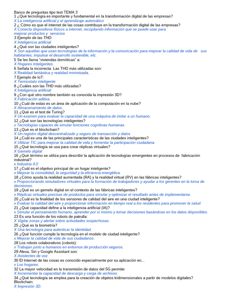 Tipo Test Digitalización | PDF | Internet de las Cosas | Inteligencia ...
