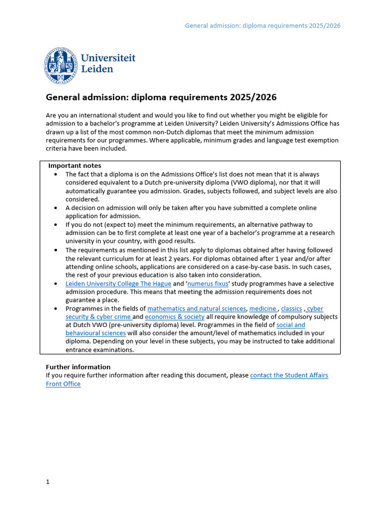 2025/2026 Admission Diploma Requirements | PDF | University And College ...