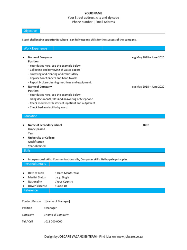 CV-Revamp-Jobcare | PDF