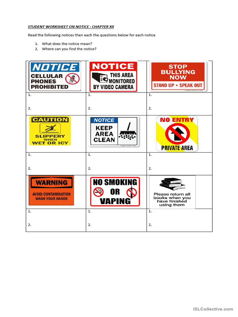 Notice and Caution | PDF
