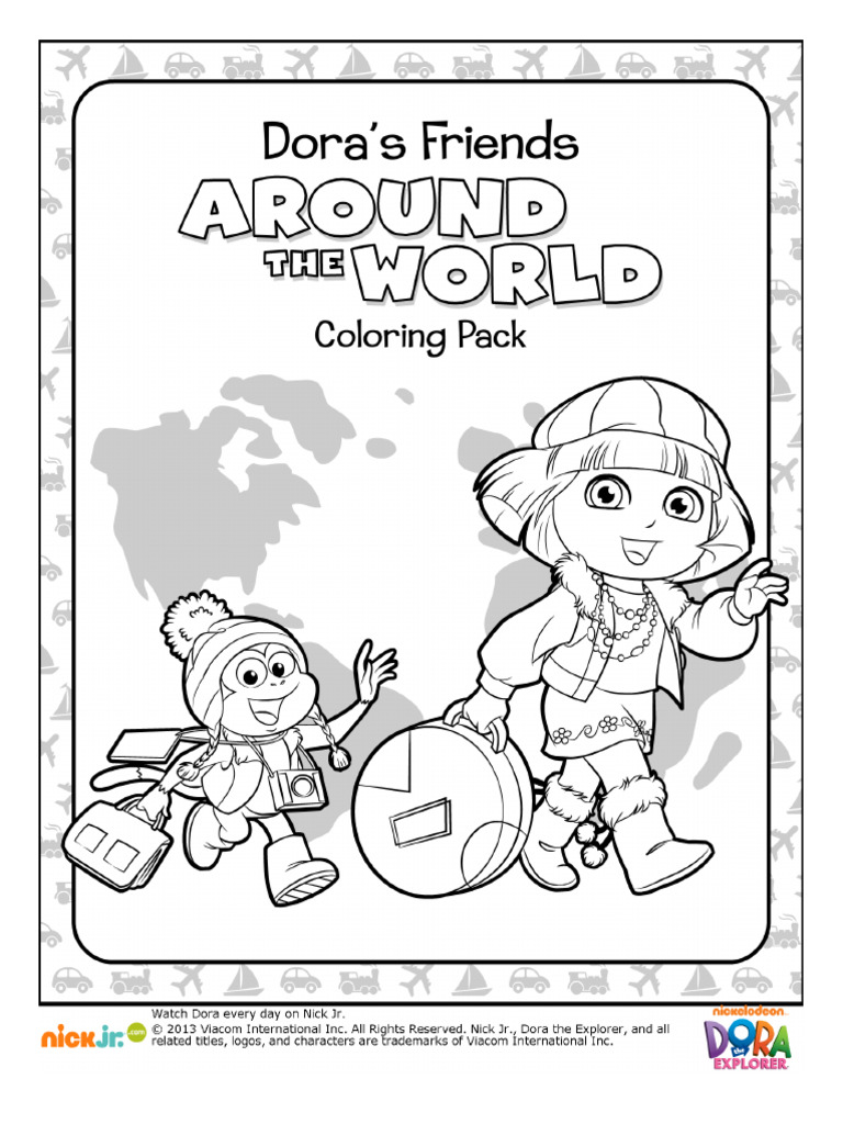 Dora Friends Around The World Coloring Pack | PDF