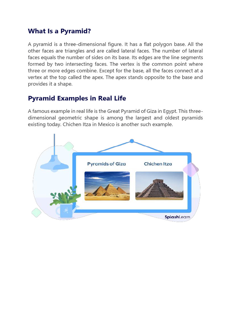 Surface Area and Volume of Pyramids | PDF | Area | Triangle
