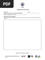 Observation Notes Form | PDF
