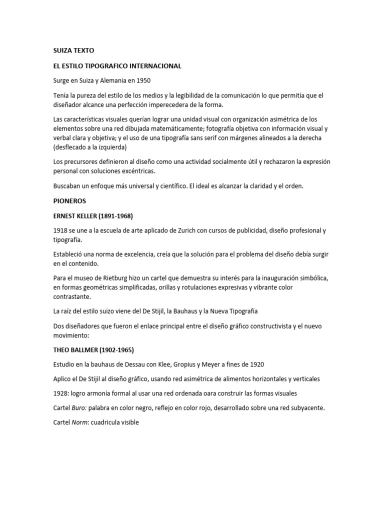 Estilo Tipográfico Suizo: Historia y Pioneros | PDF | Diseño gráfico ...