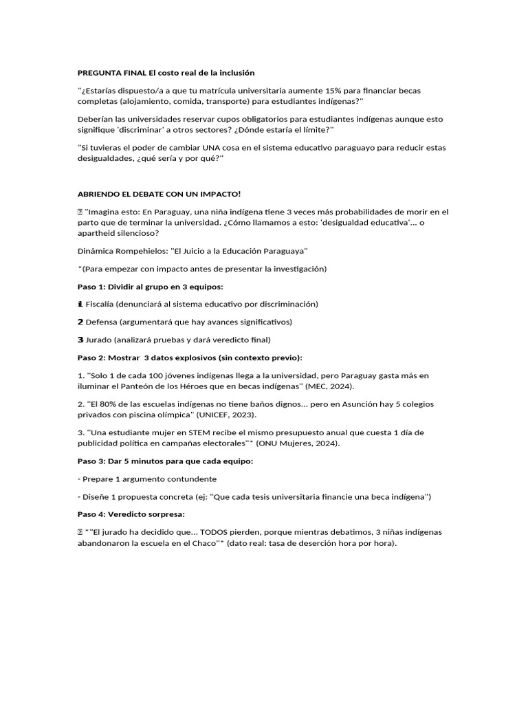 Preguntas y Debate | PDF