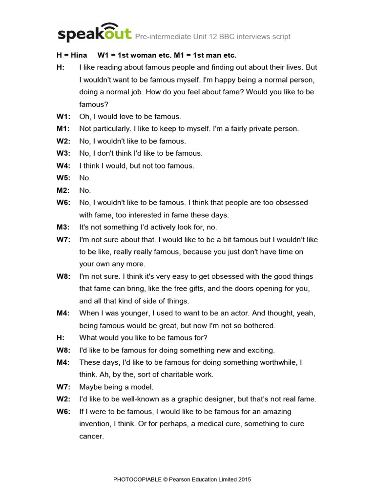 SO PI U12 Interviews Scripts | PDF