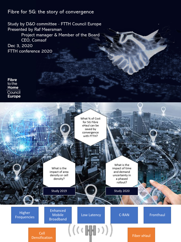 Fibre for 5G the story of convergence - 2nd study presented at the FTTH ...