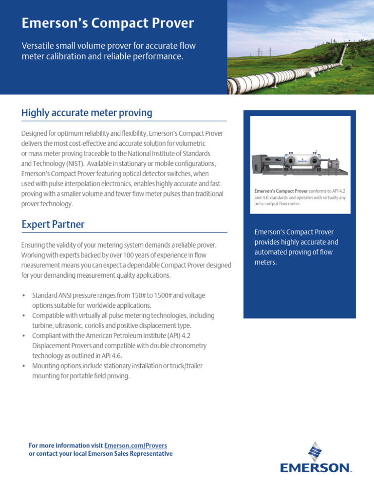 Flyer Emerson S Next Generation Compact Prover en 7215662 | PDF | Flow ...