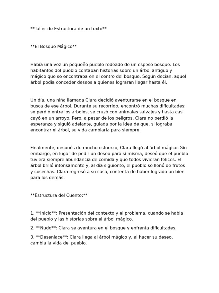 Taller Grado 10 Estructura Del Texto | PDF