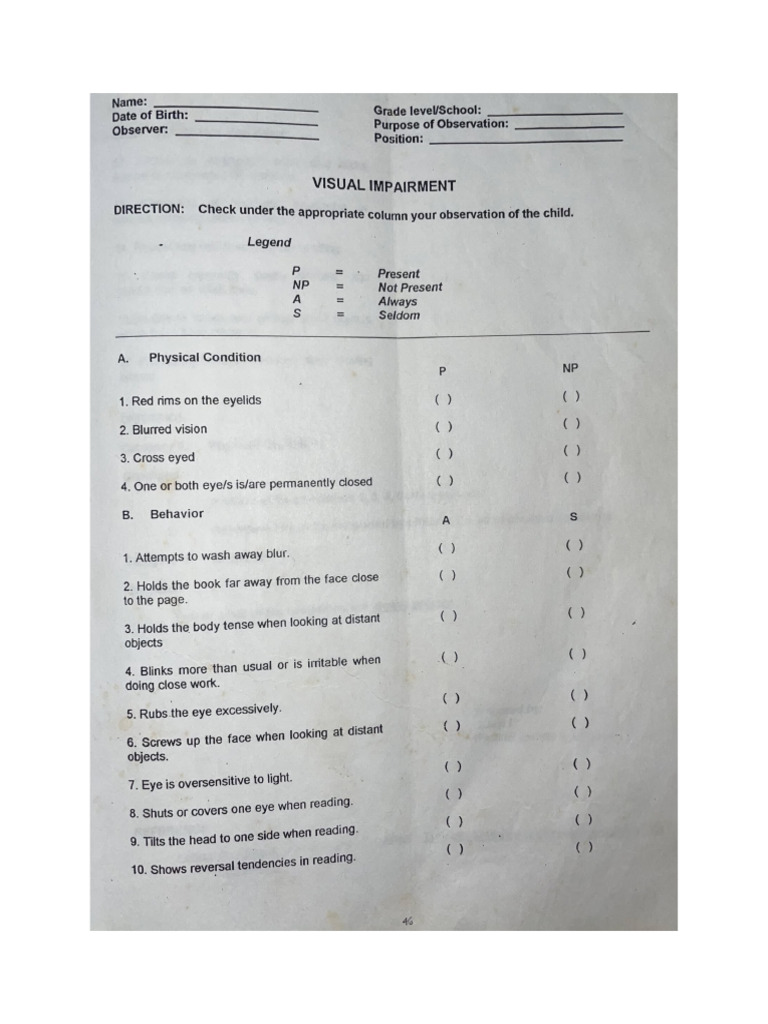 Visual-Checklist | PDF