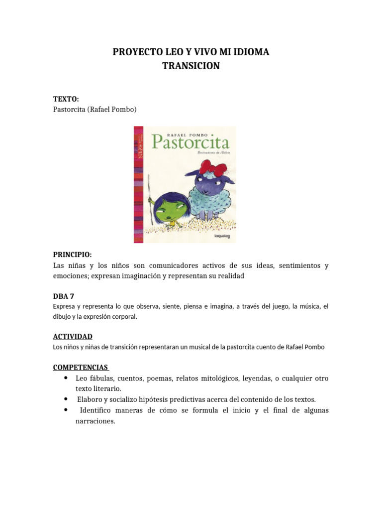 Proyecto Leo y Vivo Mi Idioma | PDF