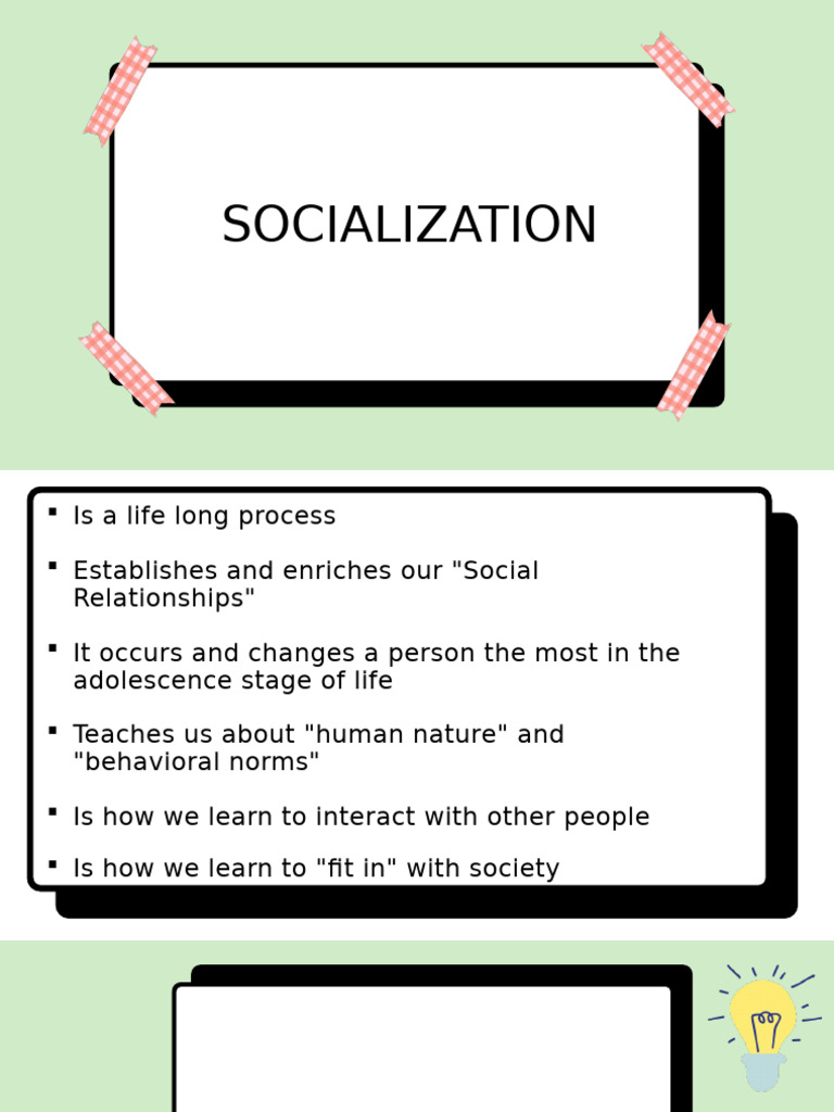 Lesson - Socialization | PDF | Socialization | Adolescence