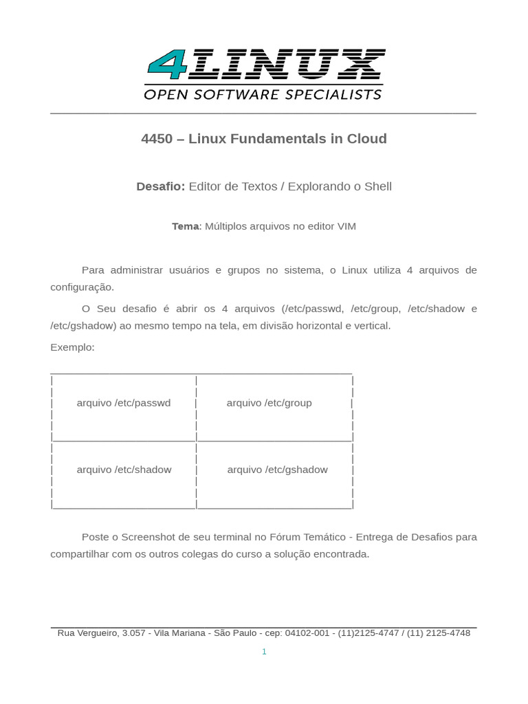 Aula 03 - Cookbook Desafio - Curso Linux | PDF | Programas | Informática