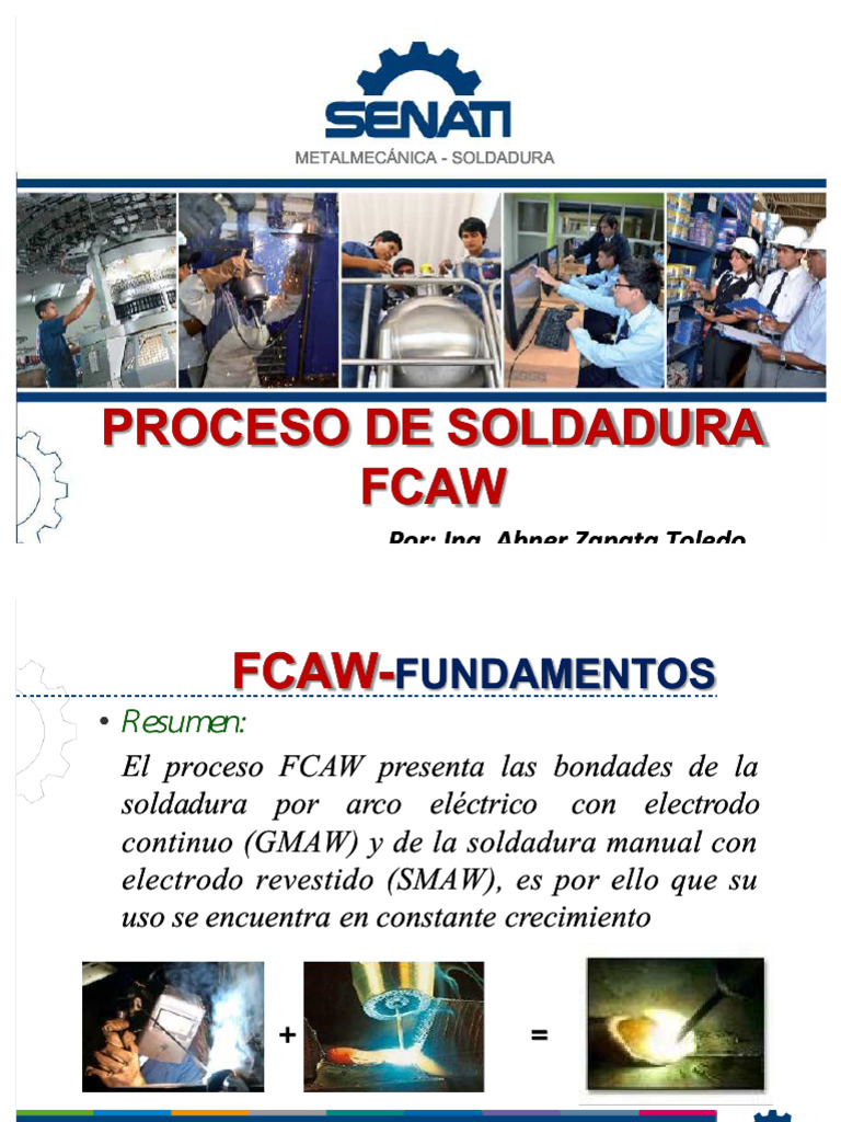 PDF Proceso FCAW | PDF | Soldadura | Construcción