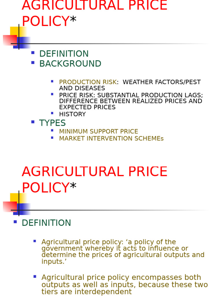 Overview of Agricultural Price Policy | PDF | Cost Of Living | Agriculture