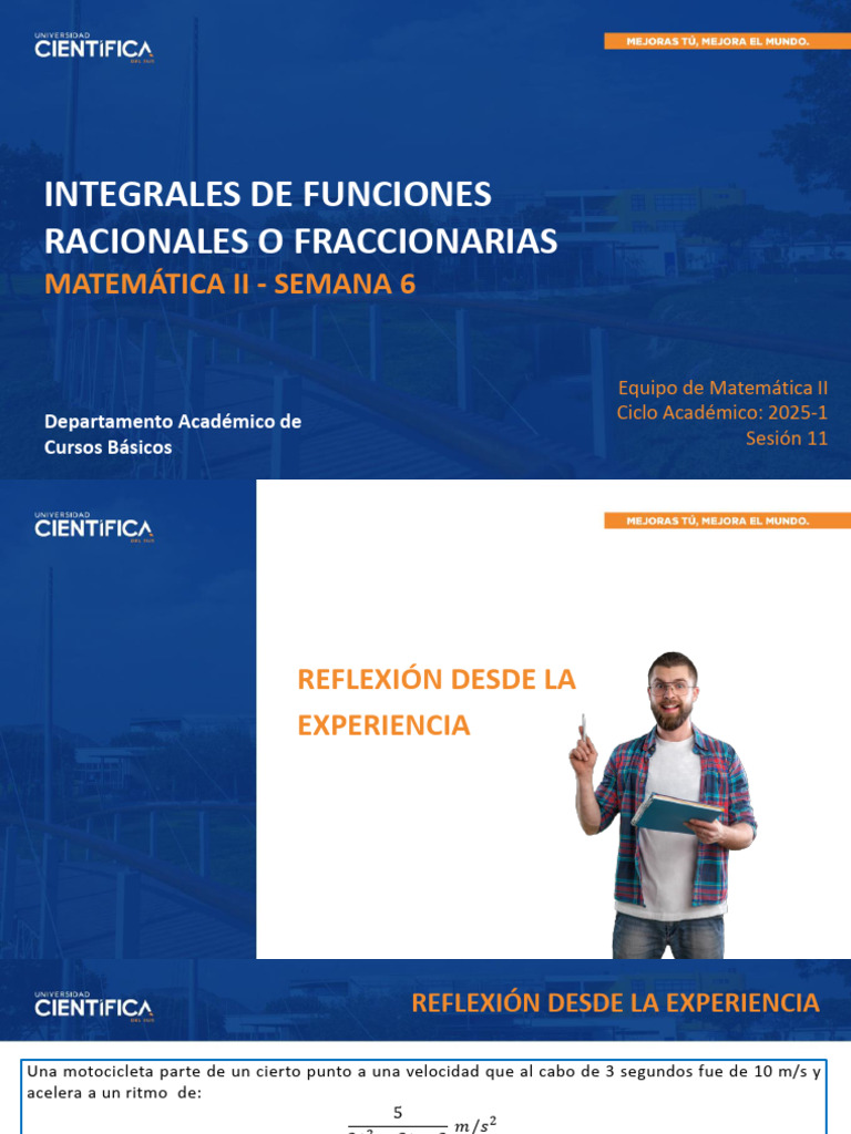 Matem Tica Ii - Sem-06 - Sesi N - 11 - 2025-1 | PDF | Integral | Objetos matemáticos