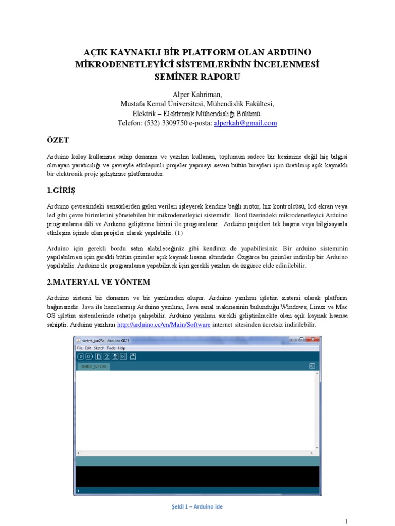 Arduino Seminer Raporu | PDF