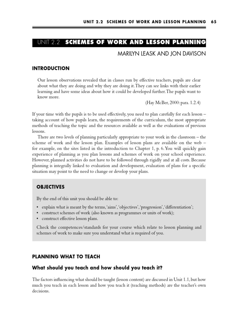 Planning for Secondary Teaching | PDF | Teachers | Lesson Plan