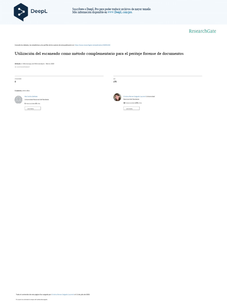 Utlizacion Del Escaneado Como Metodo Complementario Del Estudio Forense de Documentos | PDF ...