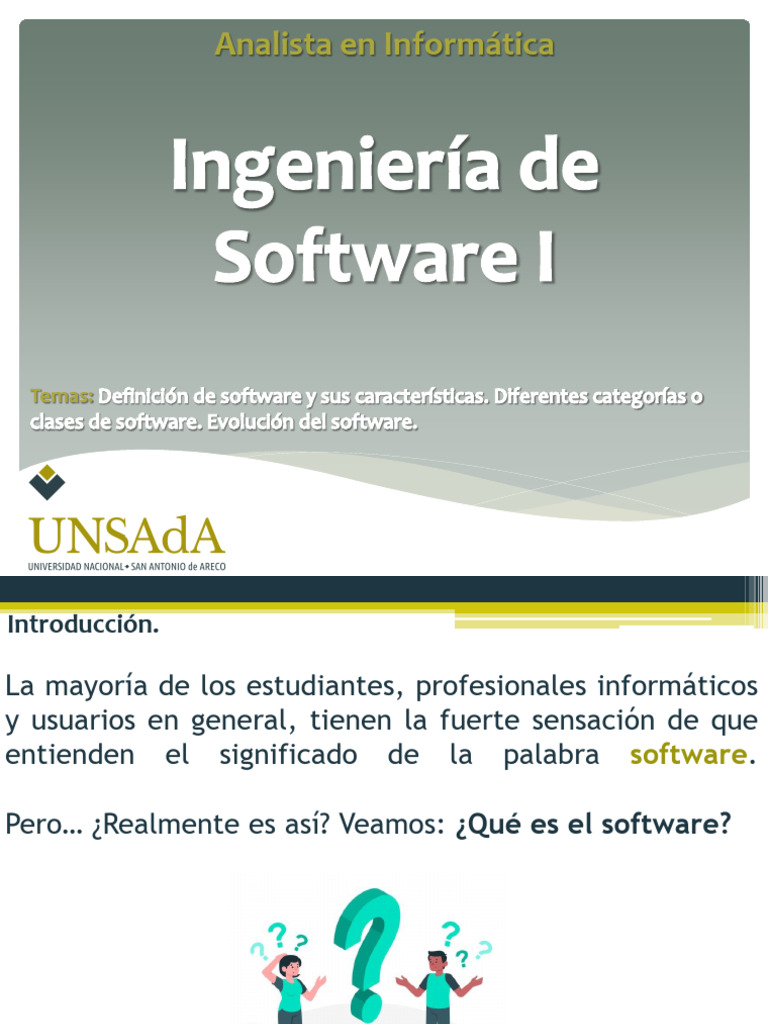 Ingeniería de Software 1 | PDF | Software | Software de la aplicacion