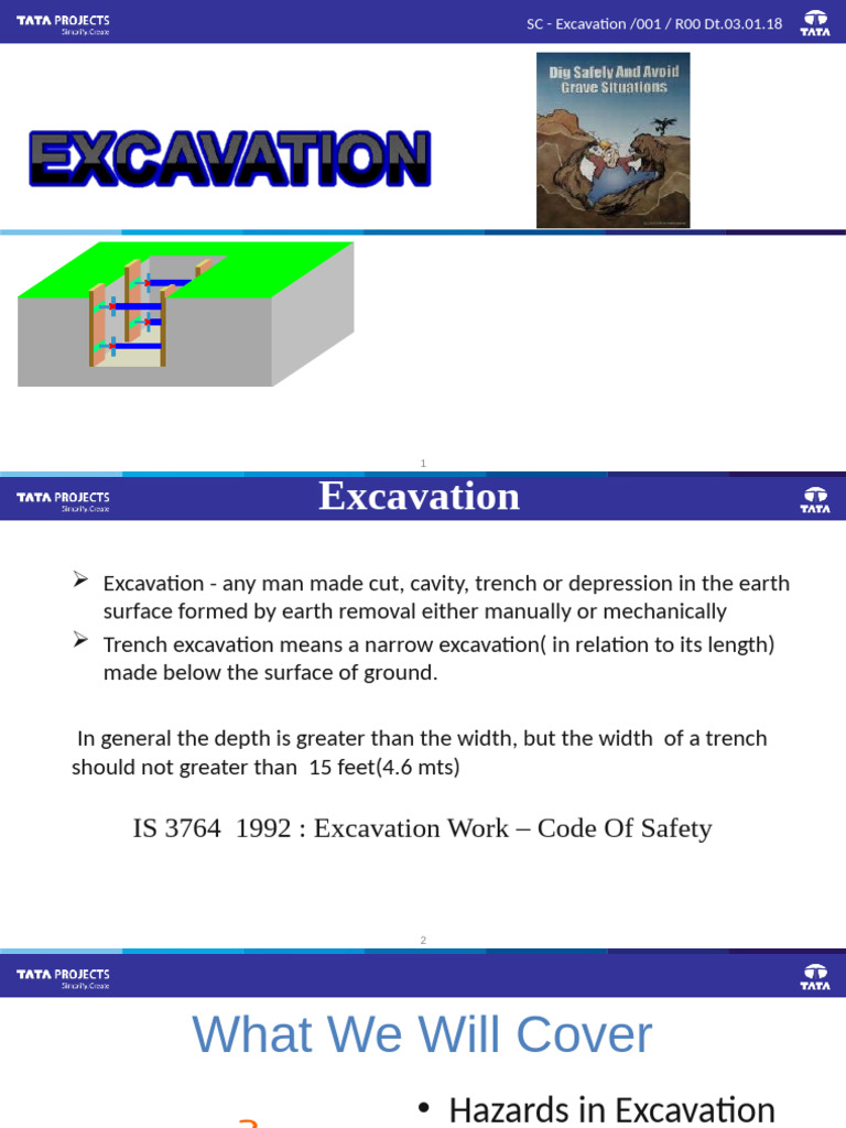 SC01 - Excavation Practice at Site) | PDF | Loam | Trench