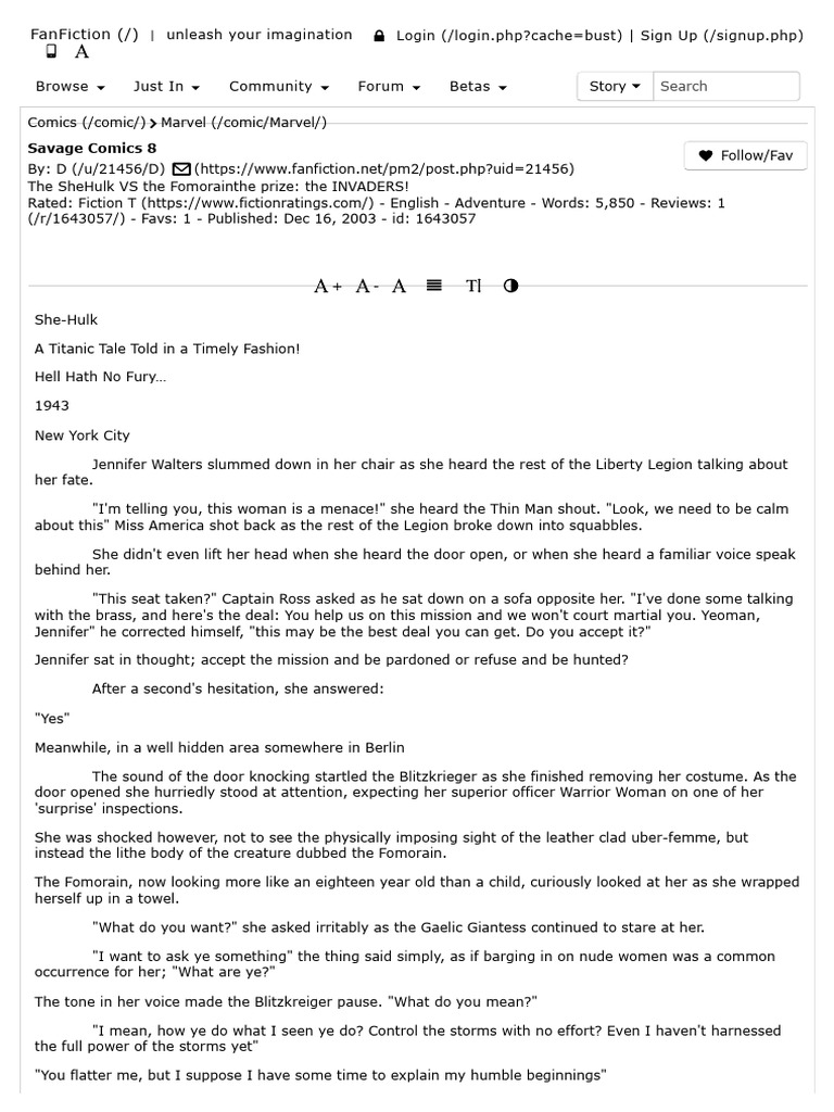 Savage Comics 8, A Marvel Fanfic - FanFiction | PDF | Manfred Von Richthofen