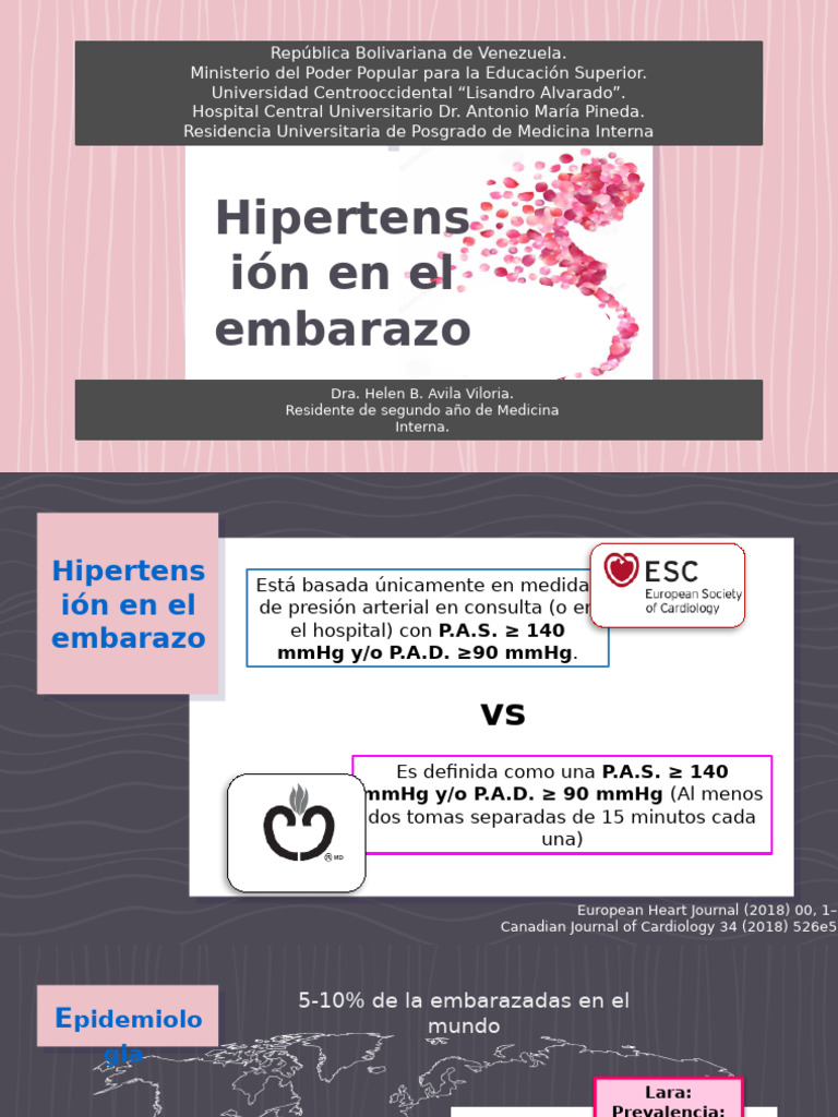 Hipertension en El Embarazo | PDF | Especialidades Medicas ...