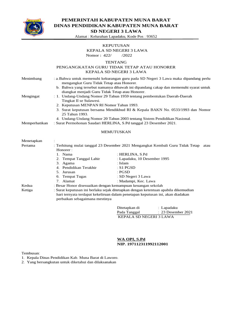 SK Kepsek Herlina | PDF