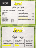 Weekly Staff Food Menu Overview | PDF | Lunch | Inventory
