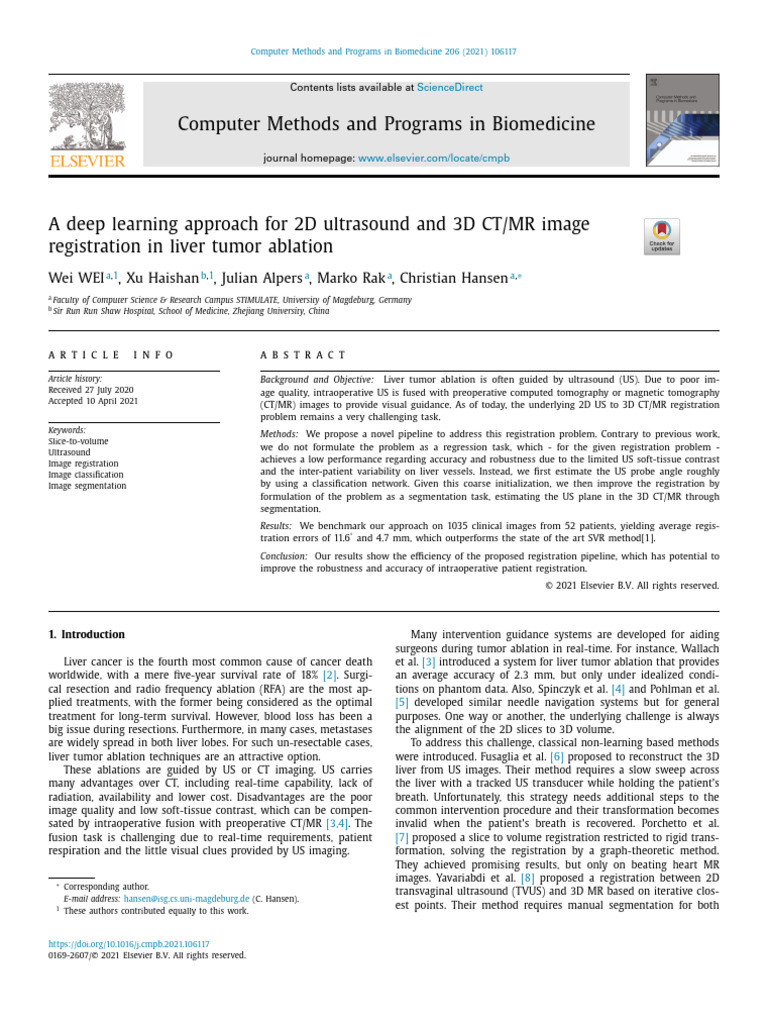 A Deep Learning Approach For 2D Ultrasound and 3D CT MR Image ...