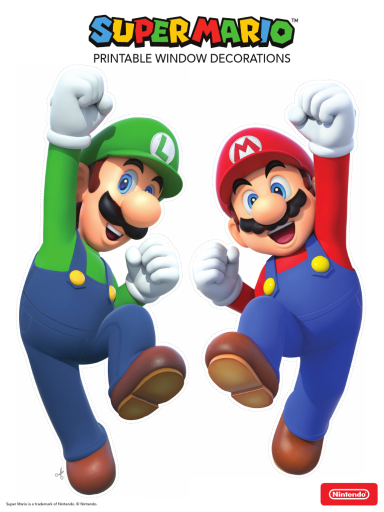 Super Mario Printable Window Decor | PDF