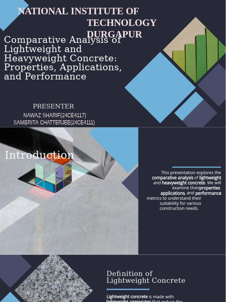 Slidesgo Comparative Analysis of Lightweight and Heavyweight Concrete ...